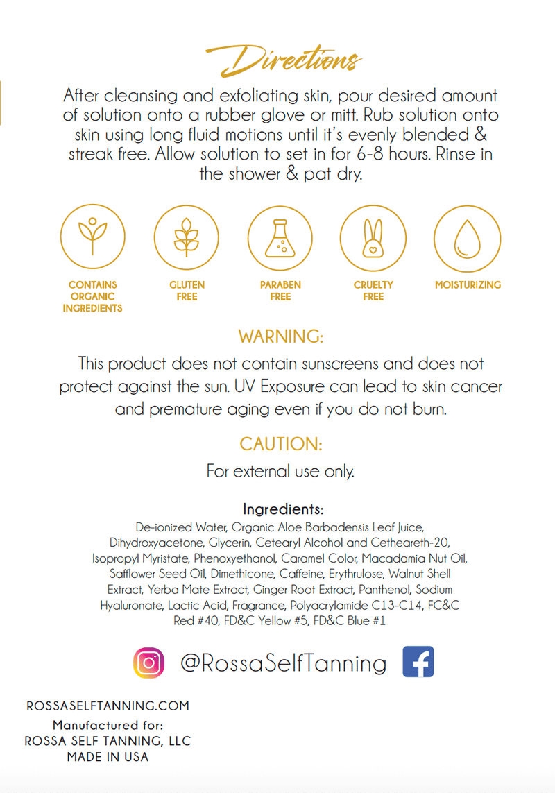Rossa Self Tanning